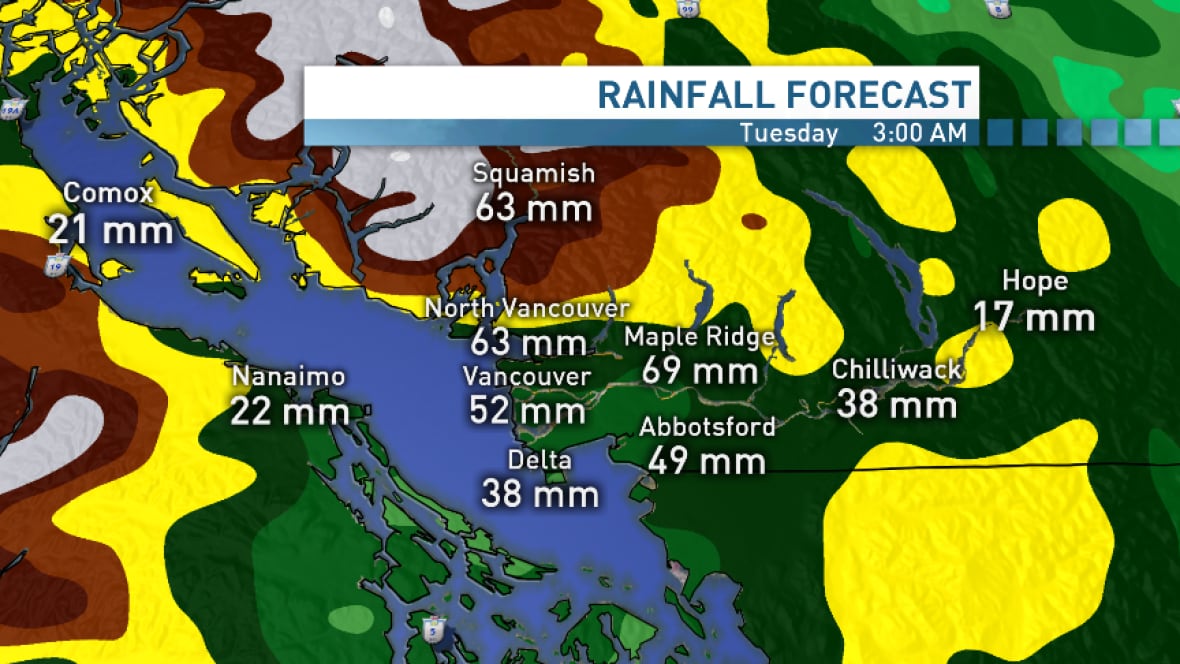 Rainfall Warning Issued For Metro Vancouver Cbc News