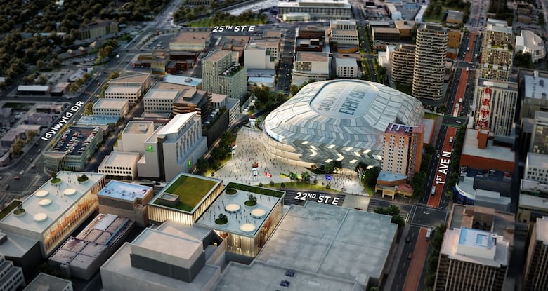 City seeks delay of downtown arena project to wait out tariff ...
