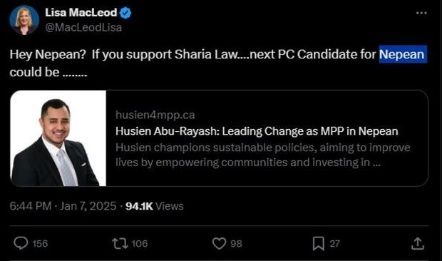 Outgoing Ottawa MPP apologizes for 'inappropriate' post blasted as ...