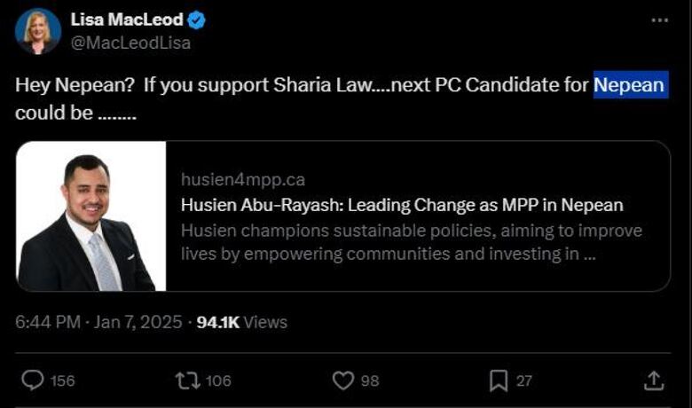Outgoing Ottawa MPP apologizes for 'inappropriate' post blasted as ...